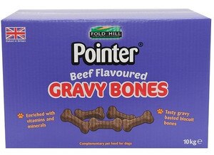 Pointer Beef Gravy Bones Dog Treats - 10kg